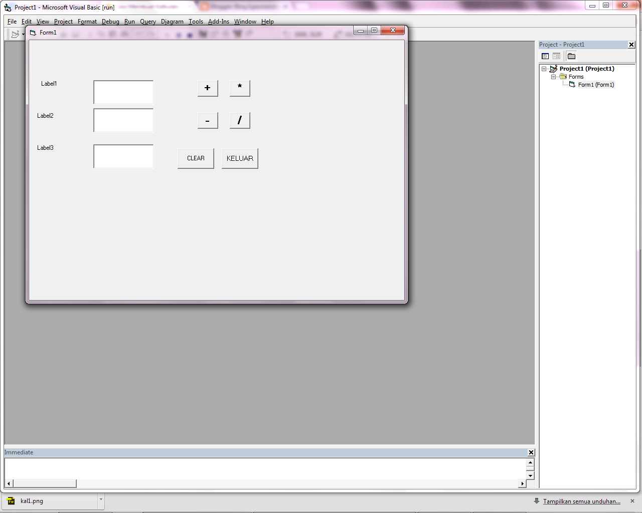 Egi arisandii : Cara Membuat Kalkulator Dengan Visual Basic 6
