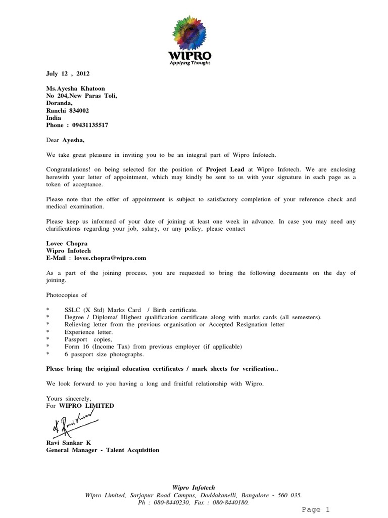 Tcs Offer Letter Scribd India tcs-offer-letter-scribd-india