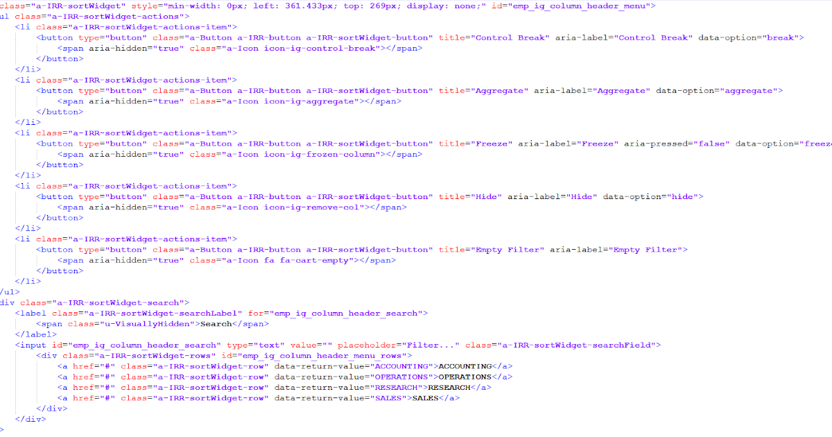 Adding custom quick filter to Interactive Grid column