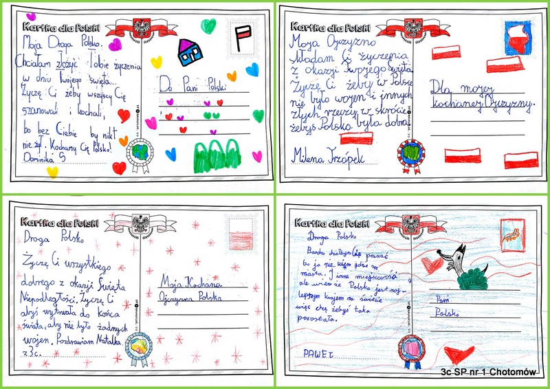 Migawki z życia klasy: Kartka dla Polski