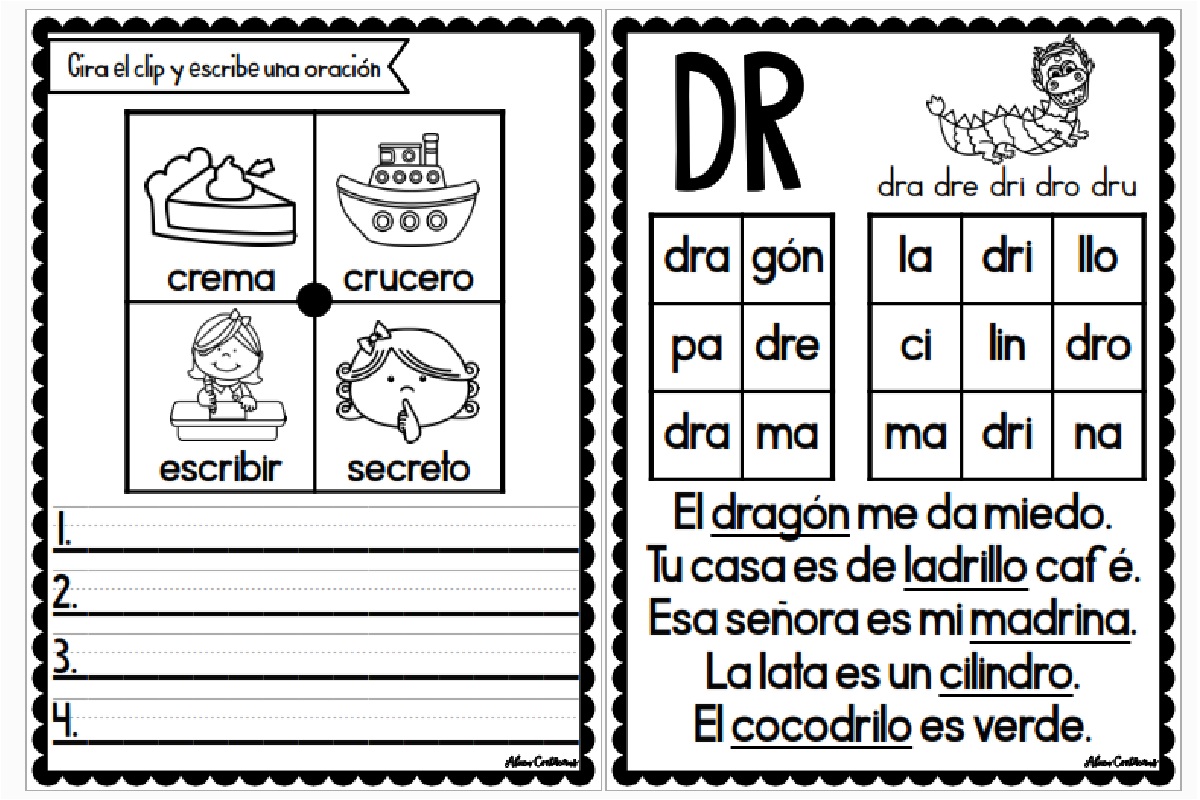 Entretenido Cuaderno Para Trabajar Las Silabas Trabadas ~ DIPLOMAS ...