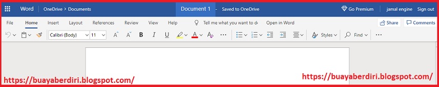 Cara menggunakan Microsoft Word Online 2019