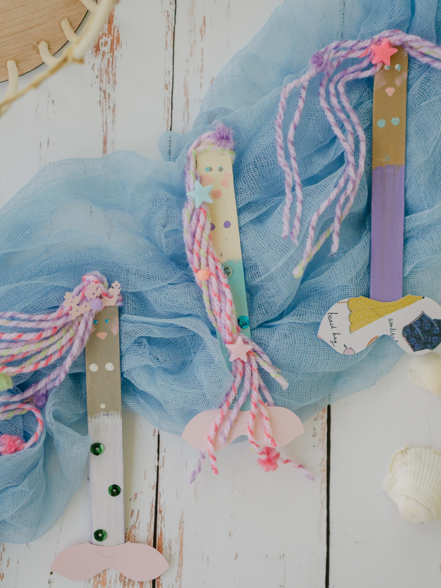 Mermaid Popsicle Sticks: Summertime Craft — The Yellow Spectacles