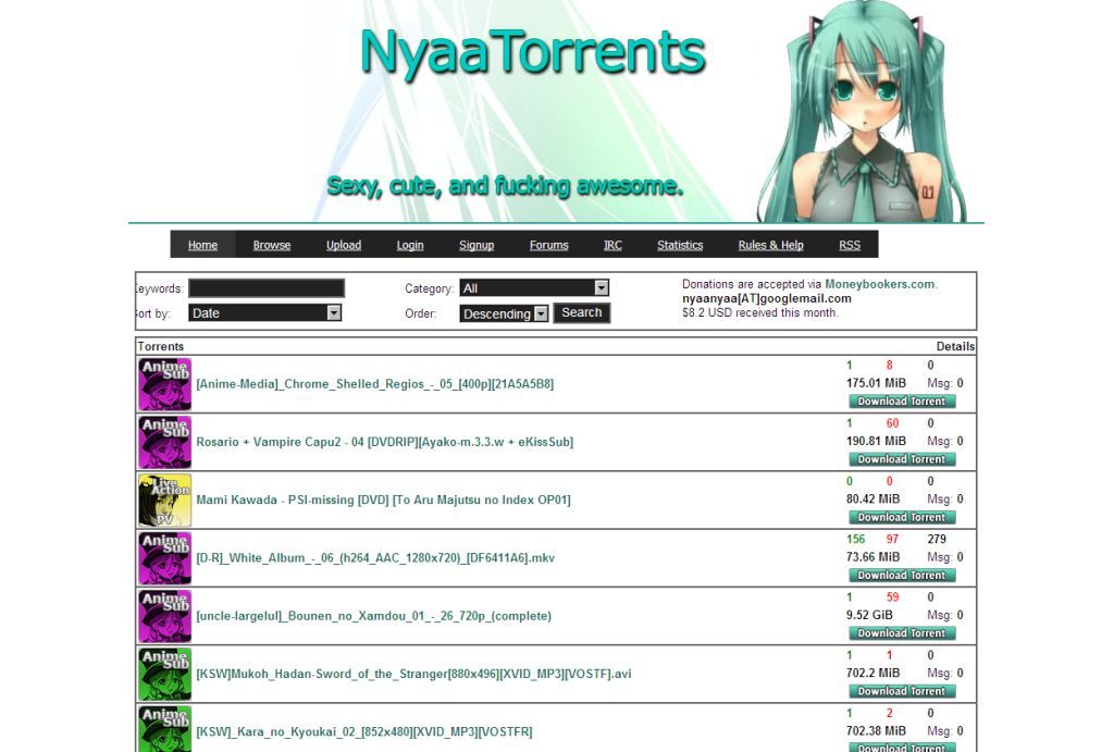 V's Hidden Room: NyaaTorrents closes its doors, the end of an era?