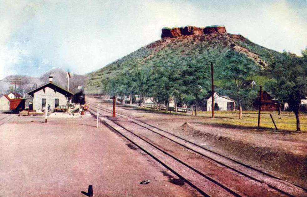 transpress nz: Castle Rock station, Colorado, circa 1910