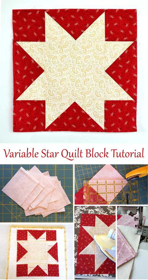 Variable Star Quilt Block Tutorial ~ DIY Tutorial Ideas!