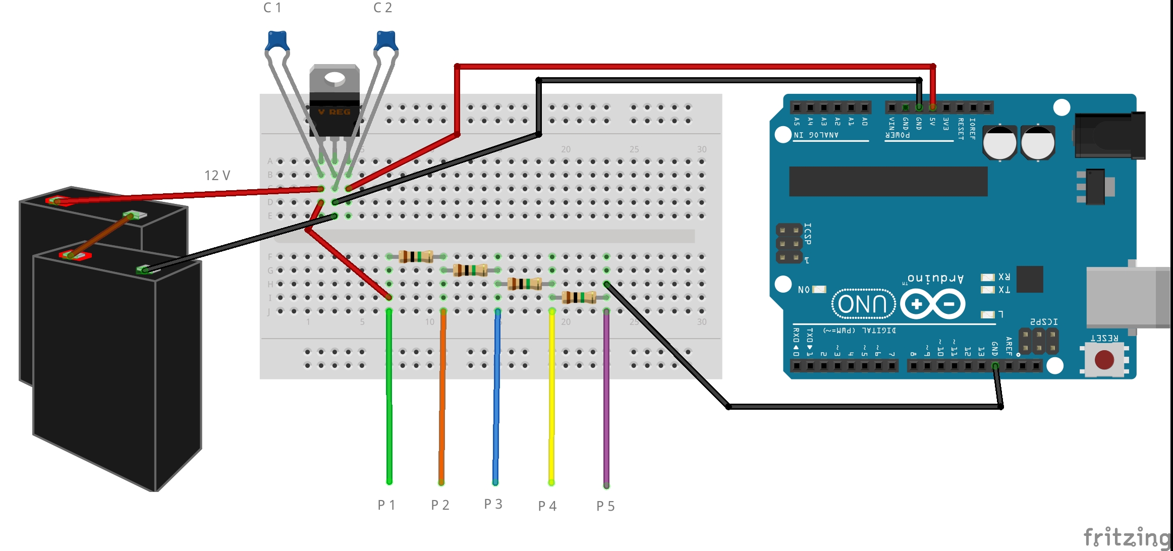 Arduino Voltage Level Indicator Mechatrofice