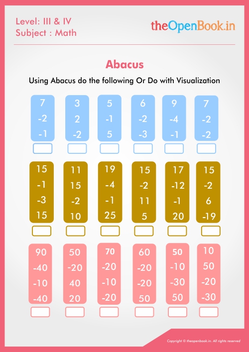 TheOpenBook: Abacus worksheets