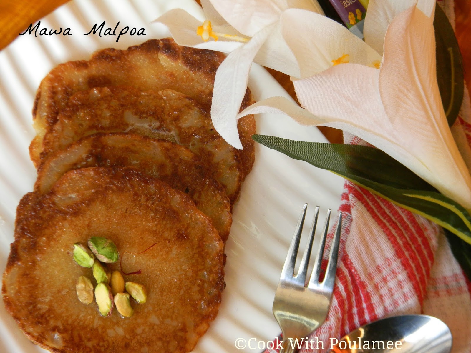 Cook With Poulamee: Mawa Malpua: Indian Pan Cake (Sweet).