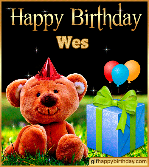 Wish Happy Birthday GIFs with Name Wes