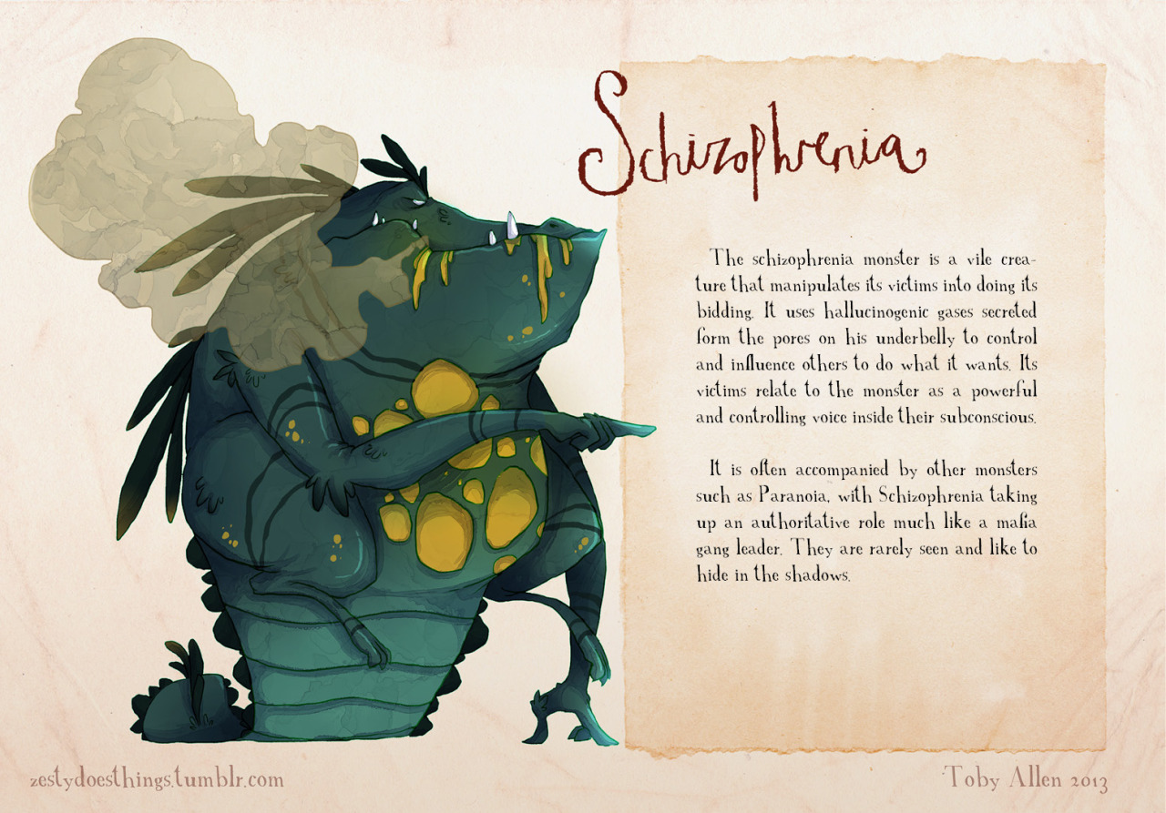 Artist Transforms Mental Disorders Into Illustrated Monsters - MISS ...