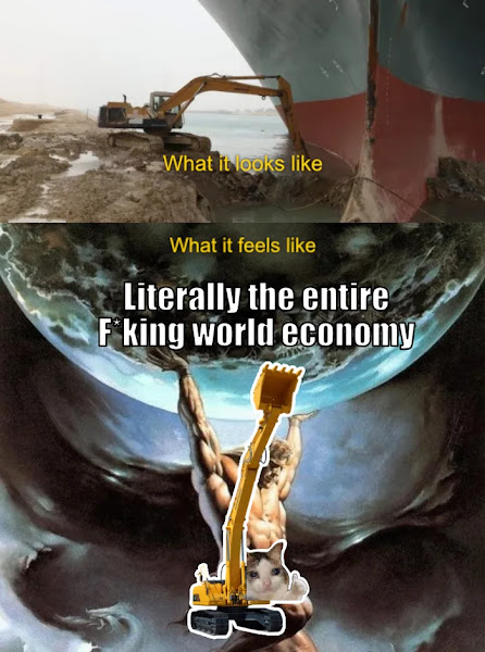 23 Memes React To Suez Canal blocked by huge container ship Evergreen