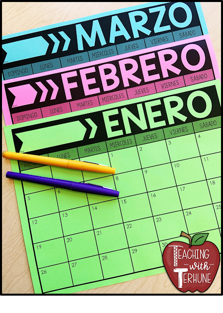 Teaching With Terhune: EDITABLE MONTHLY CLASSROOM CALENDARS