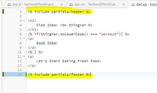 Intermediate Express.js: How To Add Styles & Partials in EJS File?