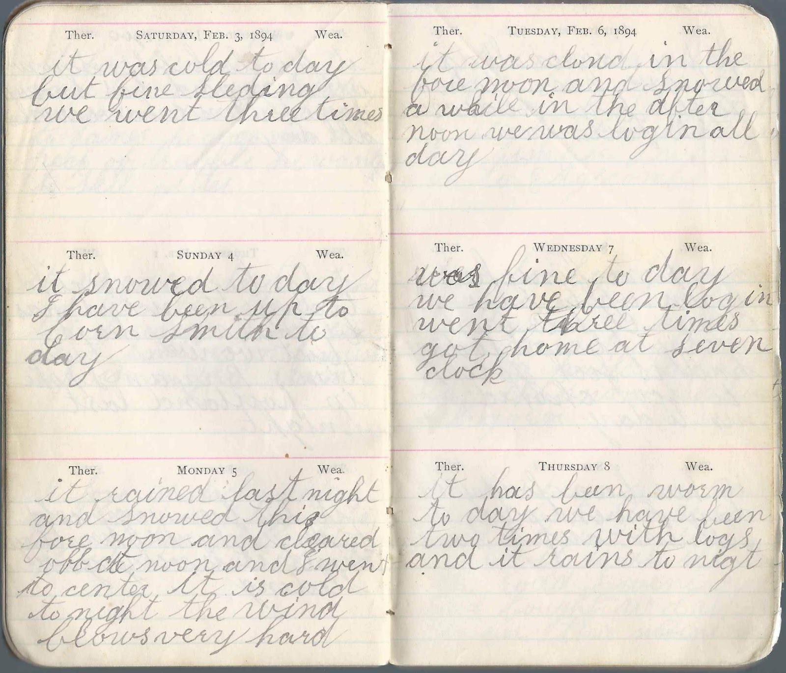 Heirlooms Reunited: February Entries in the 1900 Diary of John Foss ...