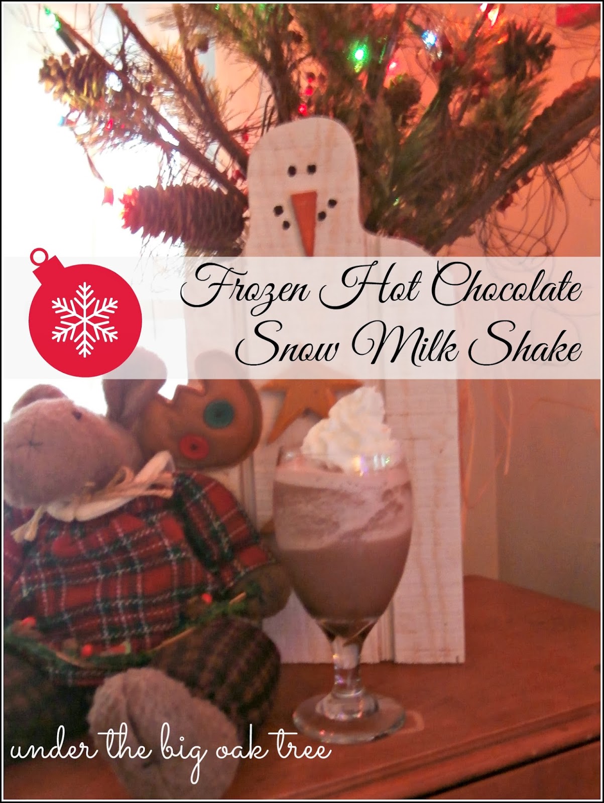 Under the Big Oak Tree: Frozen Hot Chocolate Snow Milk Shake