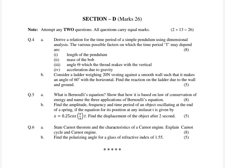 FBISE Class 11 Physics Model Paper with pattern & scheme of studies ...