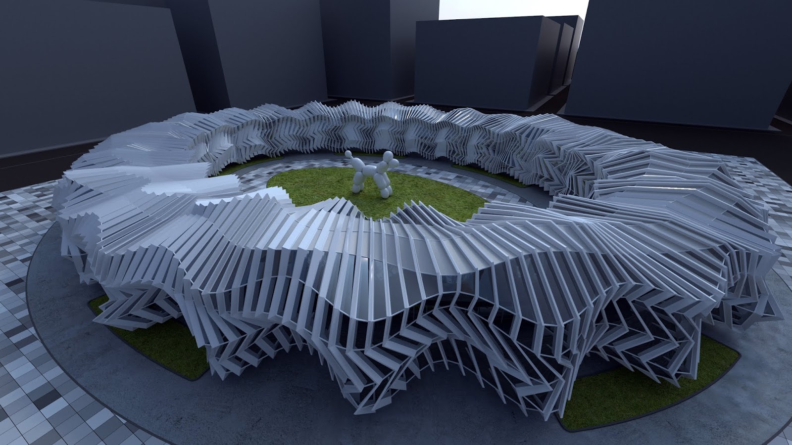 PARAMETRIC STUDY BUILDING + FACADE | Parabolic Design