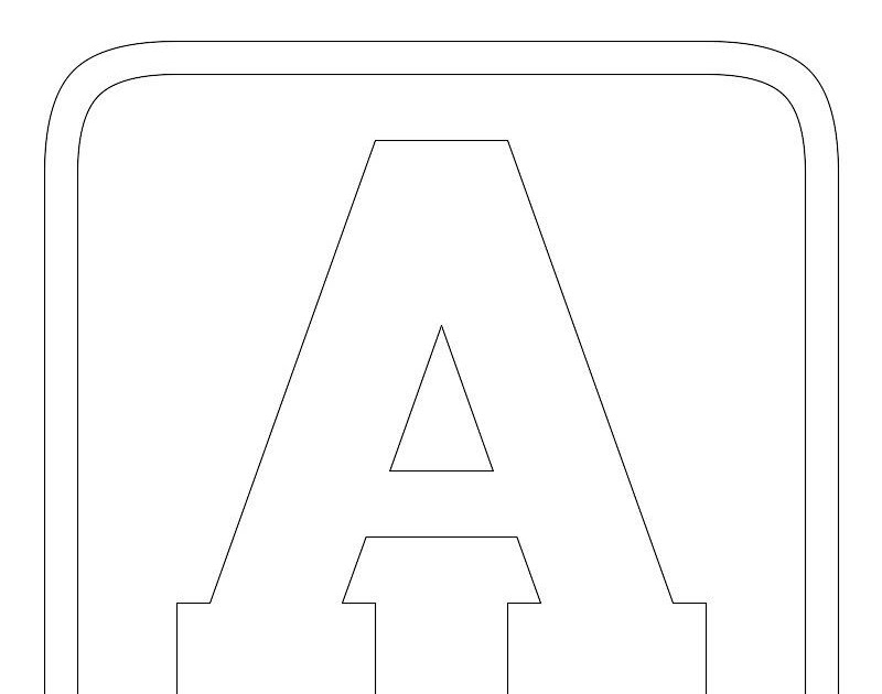 Block Letter Stencils - Letter Format