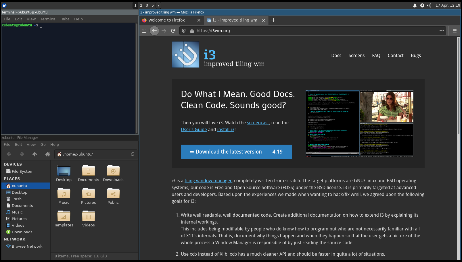 Feeble Nerd: Ubuntu i3 XFCE Final Hurrah