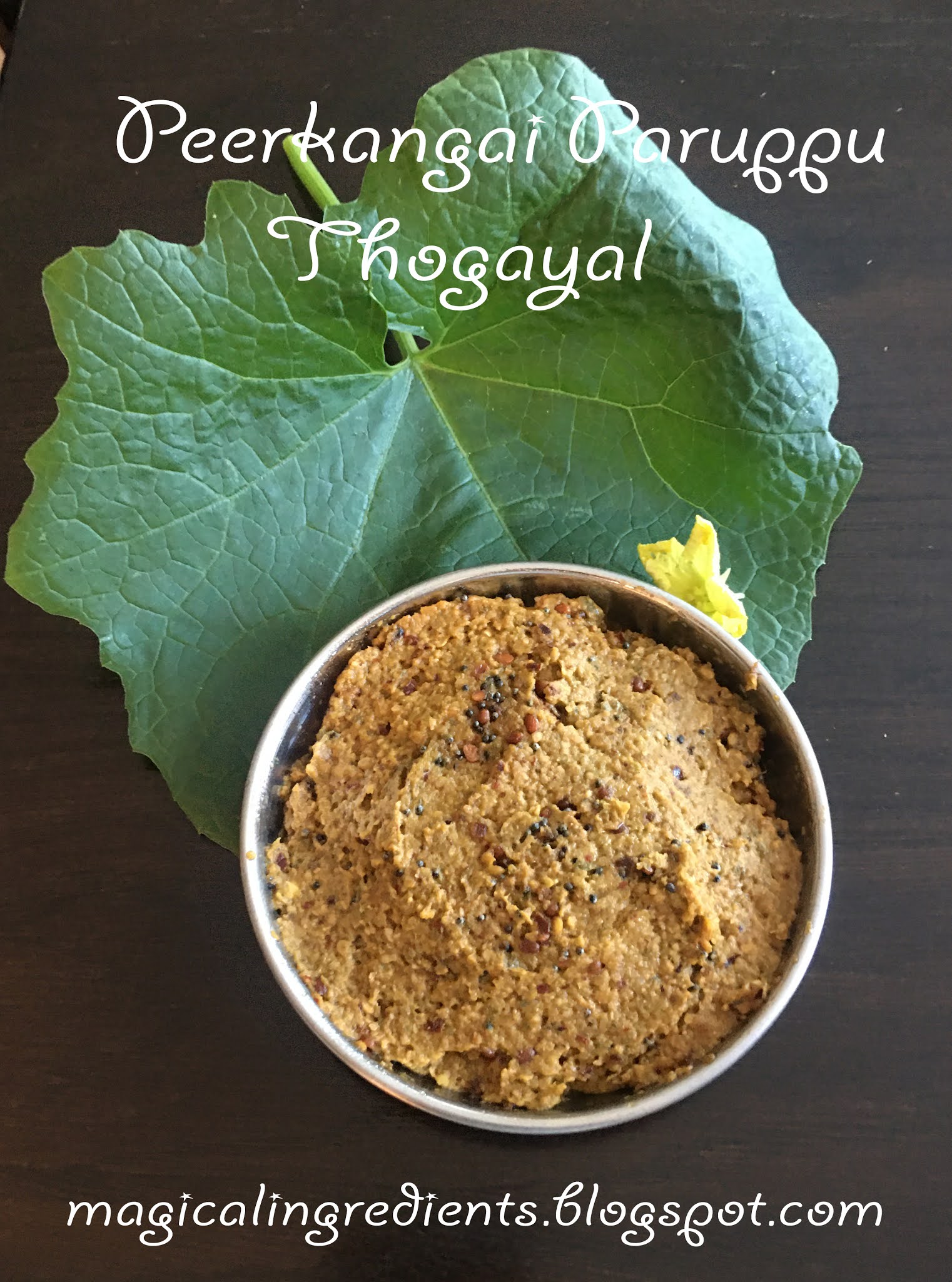 Peerkangai Paruppu Thogayal - Magical Ingredients