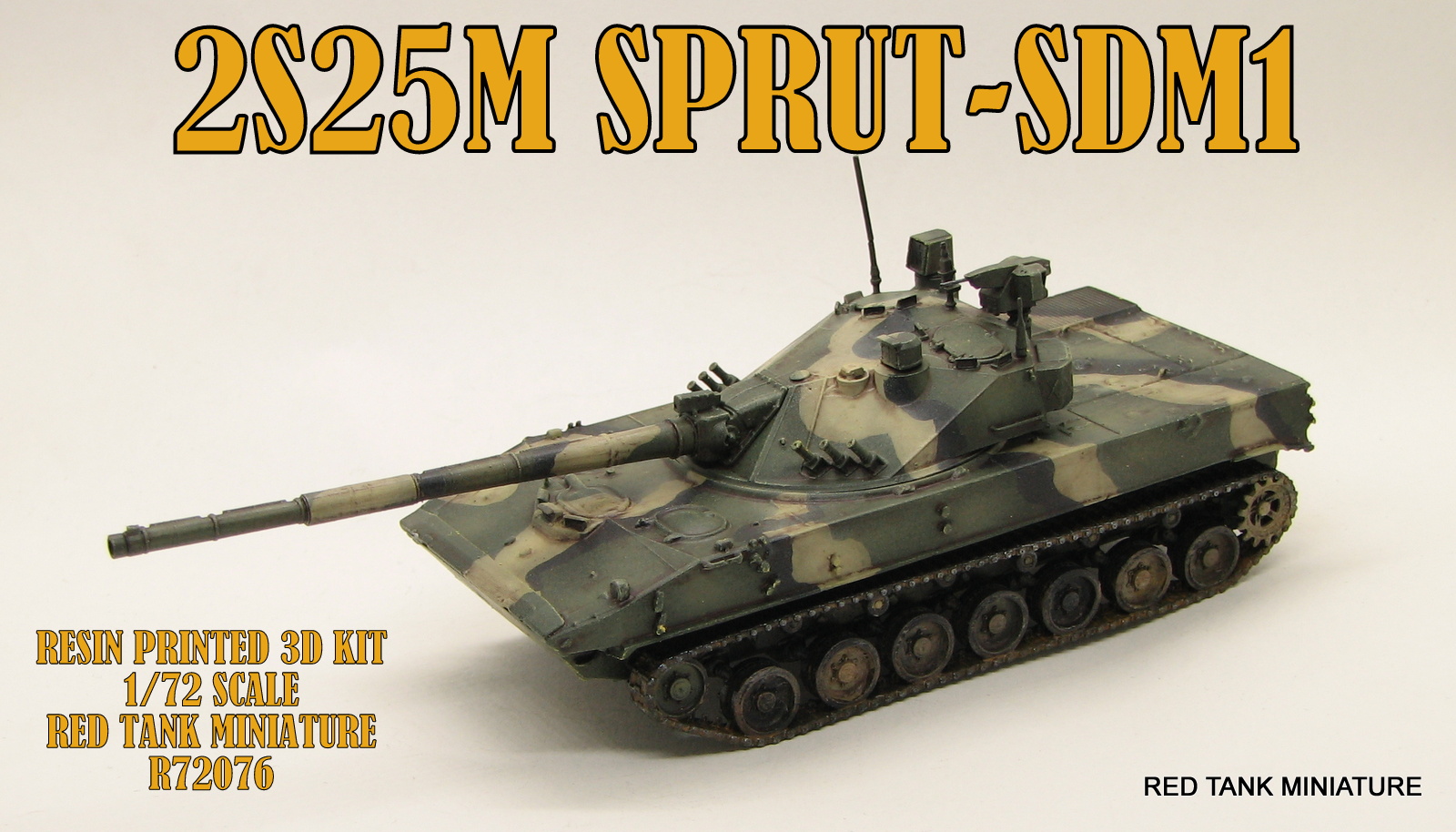 Gulumik Military Models: 2S25M SPRUT-SDM1 RESIN PRINTED KIT 3D RED TANK ...