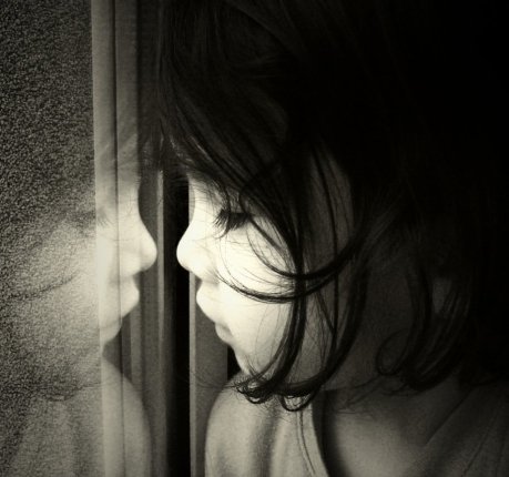 Girl in a mirror dimly |Abarim Publications' Blog