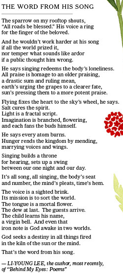 J'S THEATER: Poem: Li-Young Lee