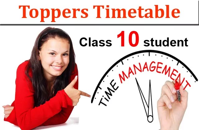 Study Timetable for Class 10 Student