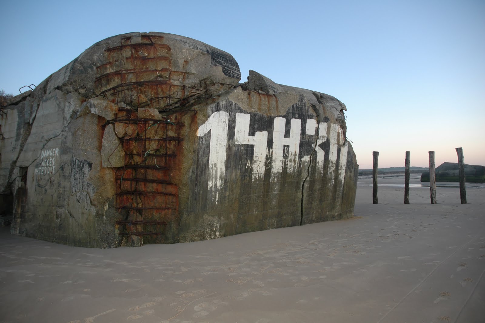 Atlantic Wall bunkers on the Wissant beach, Nord-Pas-de-Calais – France ...