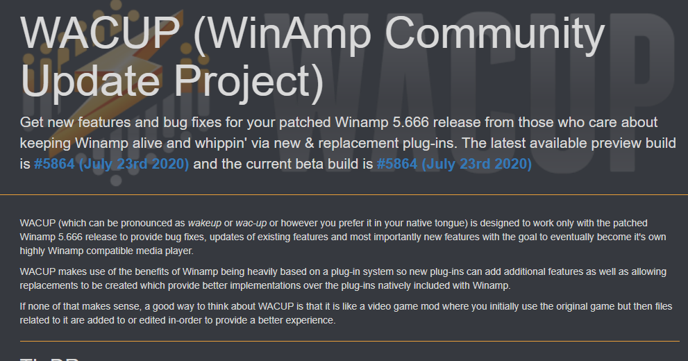 WACUP el sucesor de Winamp en 2020