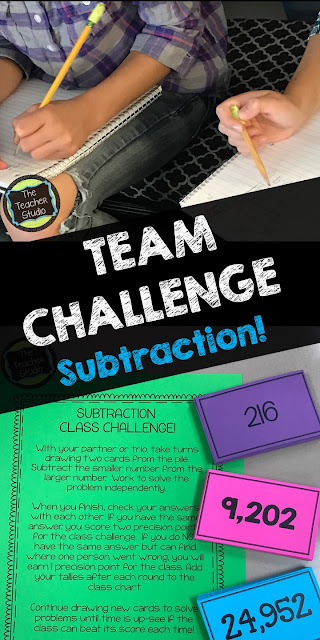 Team Challenge: Subtraction with Regrouping...and FUN! - The Teacher Studio