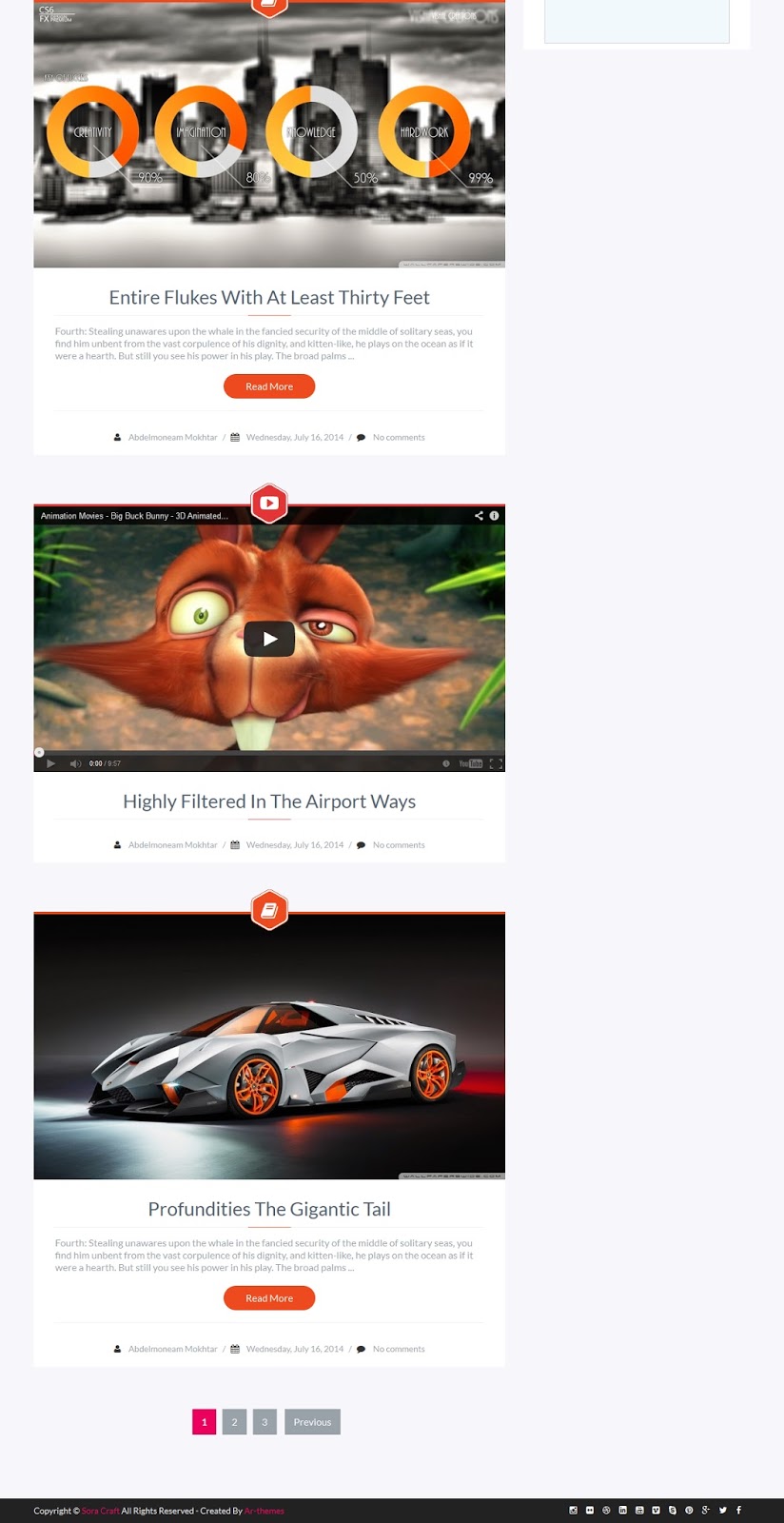 Sora Craft Responsive Blogger Template - AMP STARZ