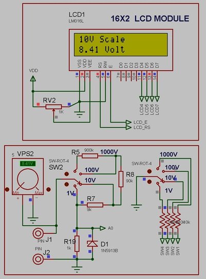 ARDUINO AND LCD- 0 VOLT -- 1000 VOLT – USER SELECTABLE DIGITAL VOLT ...