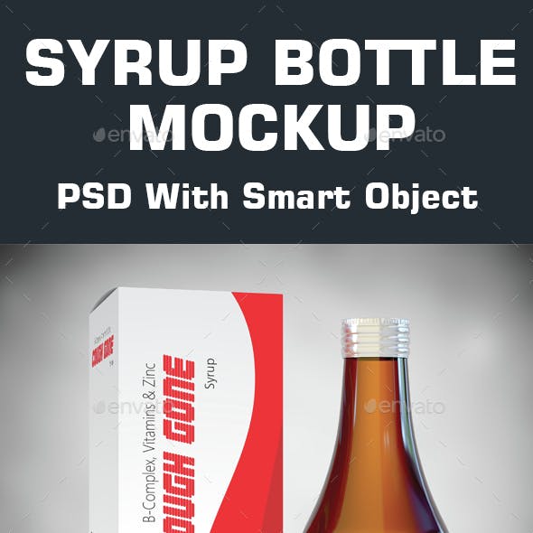 55+ Best Syrup Bottle Mockup Templates | Free & Premium