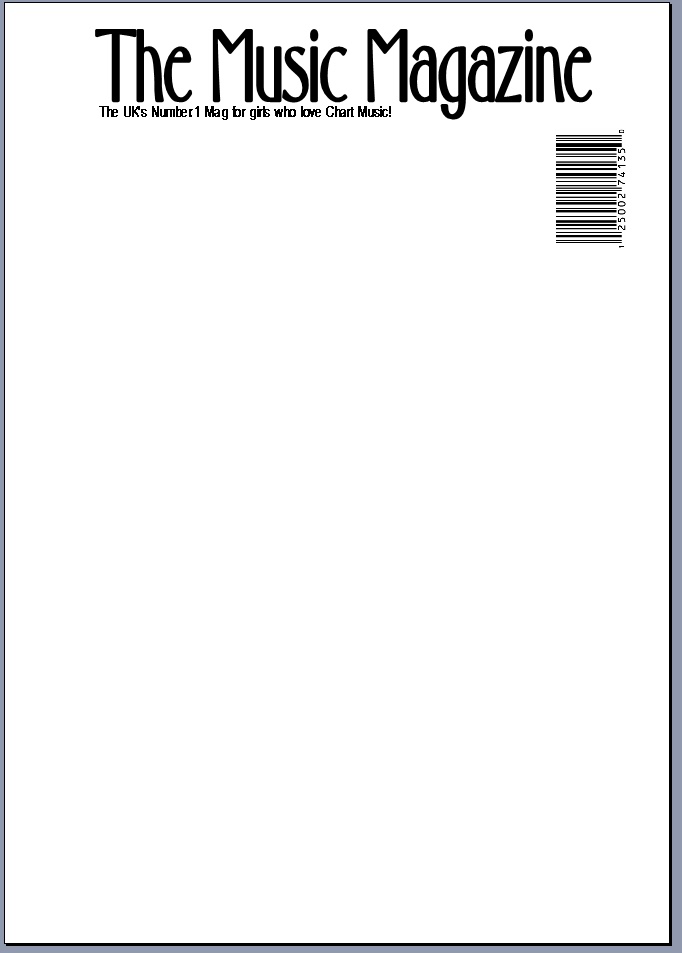 Magazine Production: The Music Magazine Cover