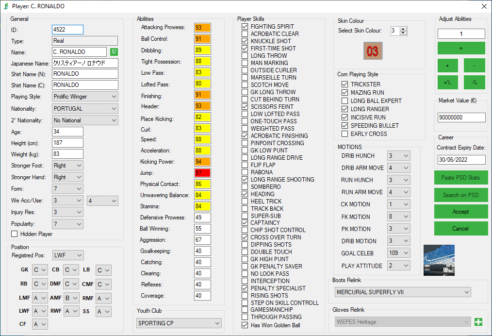 DinoTem Editor v20 by lagun-2 | PES 2020 & PES 2021