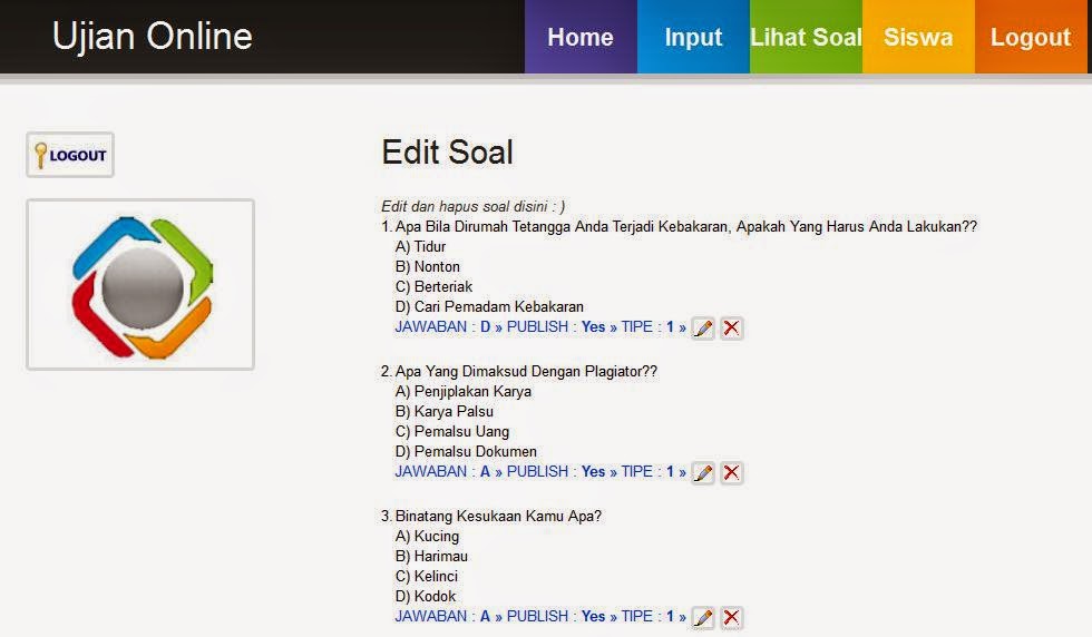 www.sourcecodecopas.com: Aplikasi Ujian Online berbasis web
