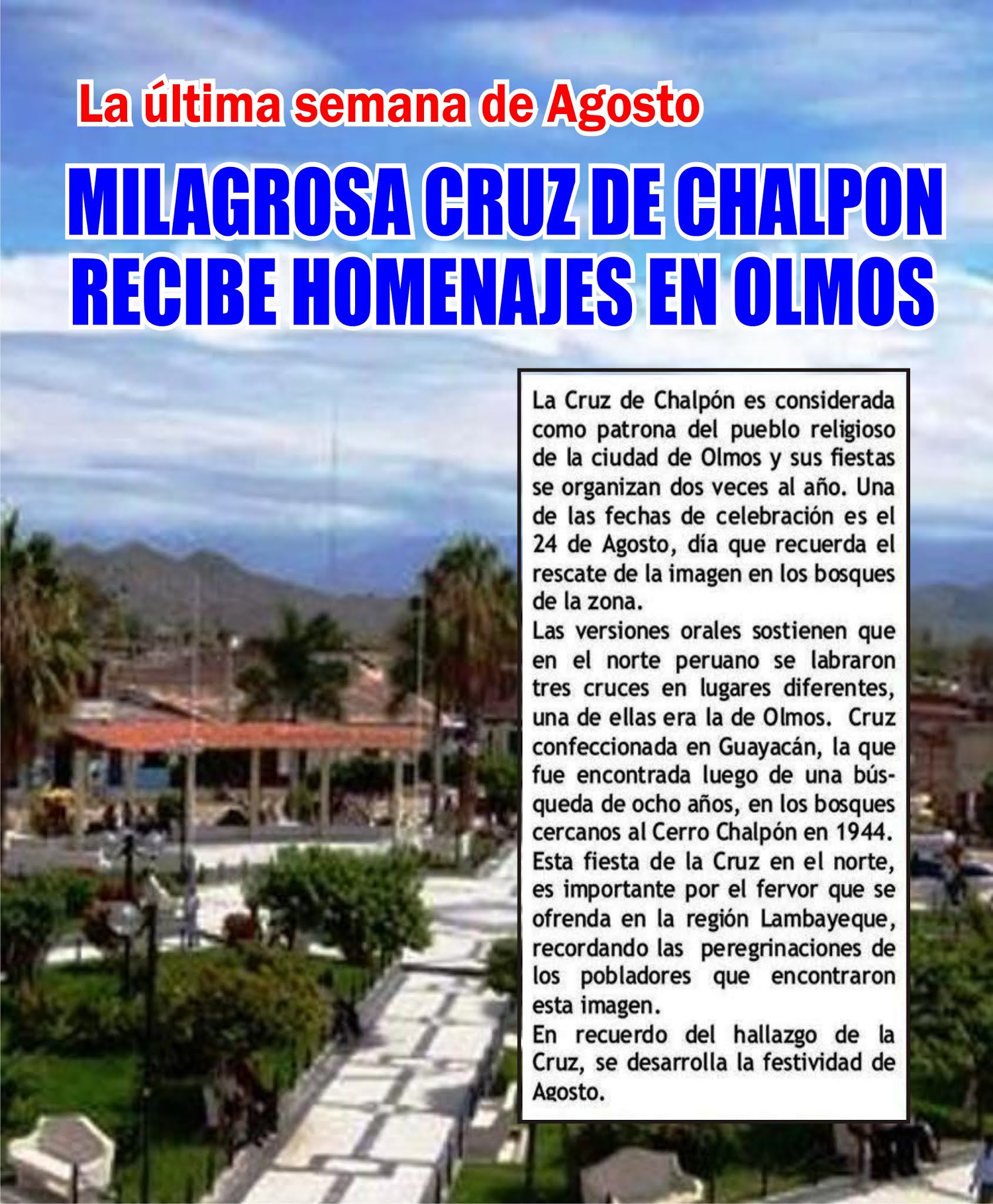 RADIO TAURO PERU: FIESTA DE LA SANTÍSIMA CRUZ DE CHALPON EN OLMOS