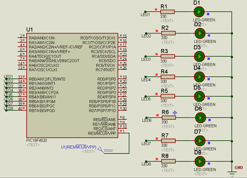 Code Bloges: Interfacing Array of LED’s with PIC Microcontroller ... Code Bloges: Interfacing Array of LED’s with PIC Microcontroller ...