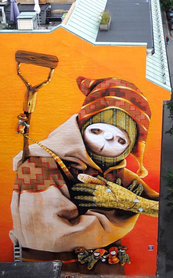 INTI “The Treasure Hunter” New Mural In Oslo, Norway – StreetArtNews