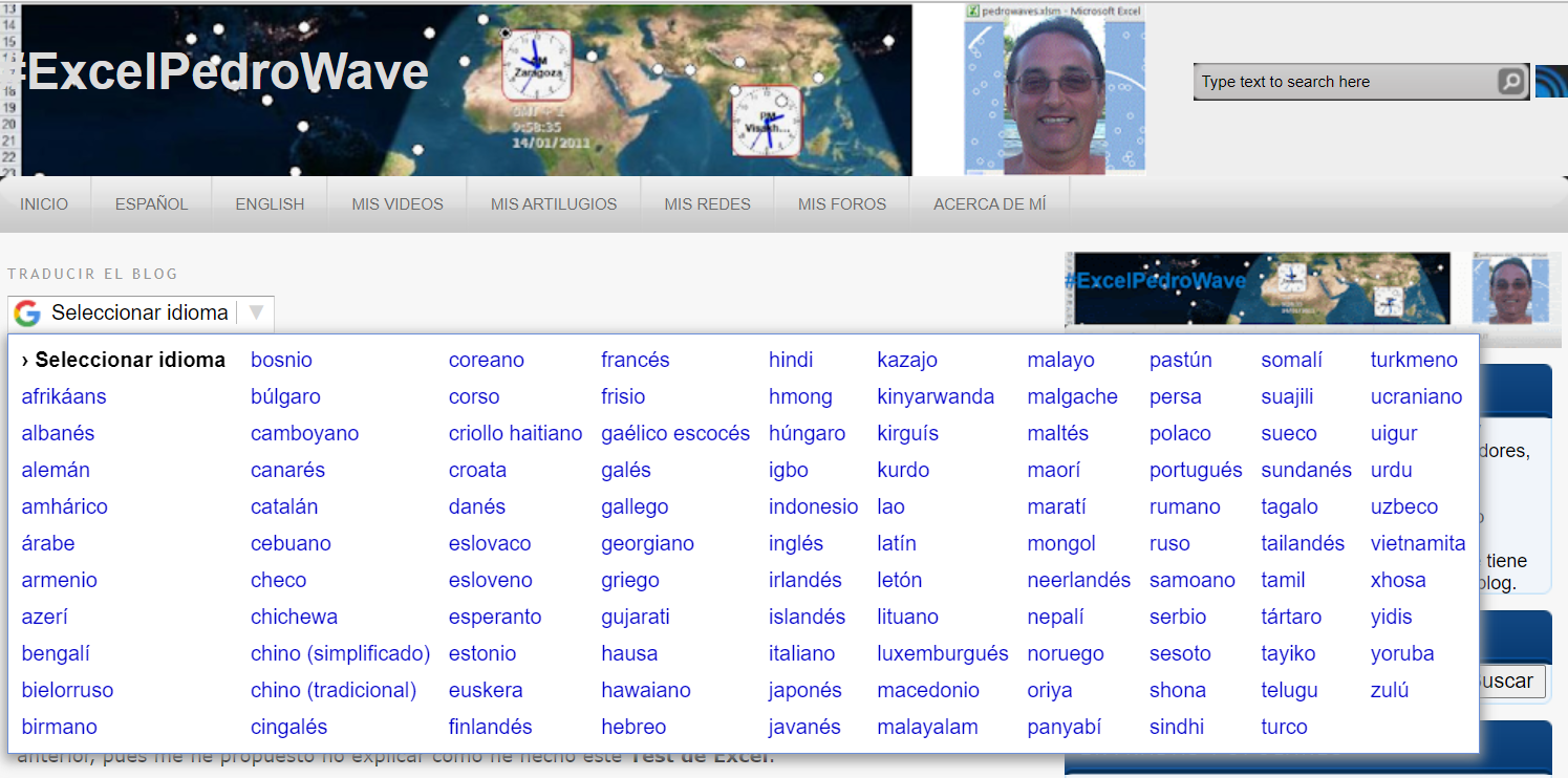 Nueva cabecera del blog #ExcelPedroWave | #ExcelPedroWave