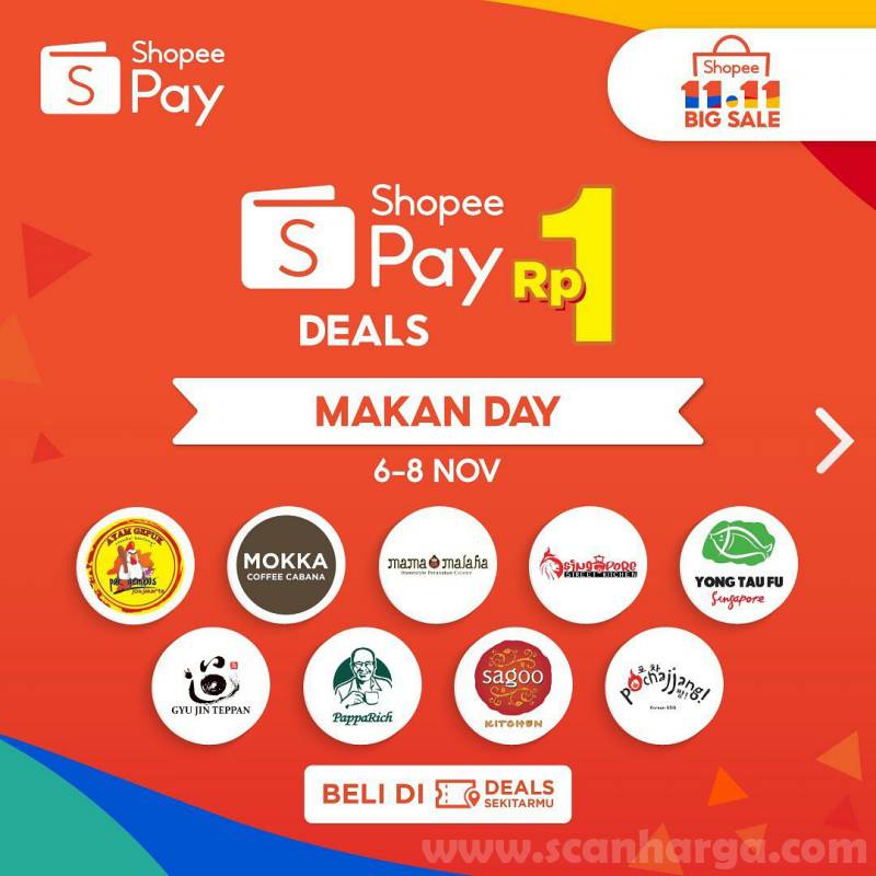 Shopeepay Promo Makan Day cuma Rp 1,- di Banyak Merchant [Restoran ...