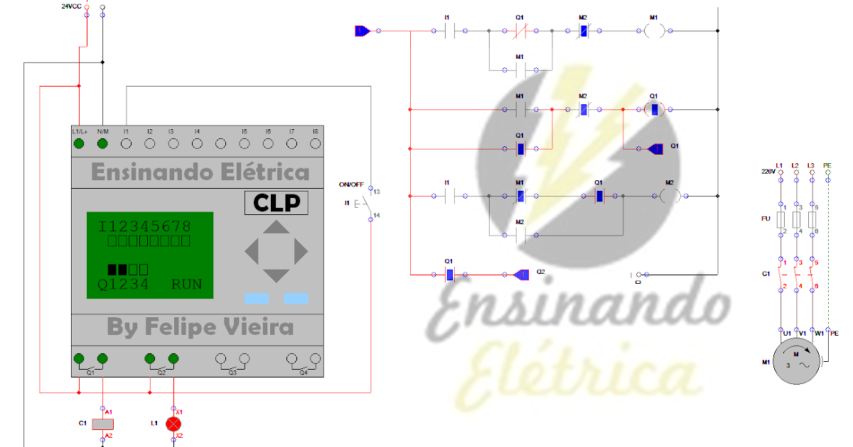 CLP Ladder / CADe SIMu (Diagramas) - Ensinando Elétrica | Dicas e ...