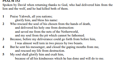 TheBibleNet: Psalm 153