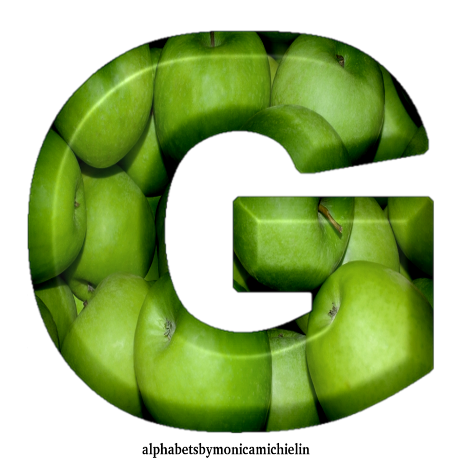 M. Michielin Alphabets: GREEN APPLE FRUIT ALPHABET, ALFABETO DE FRUTA ...