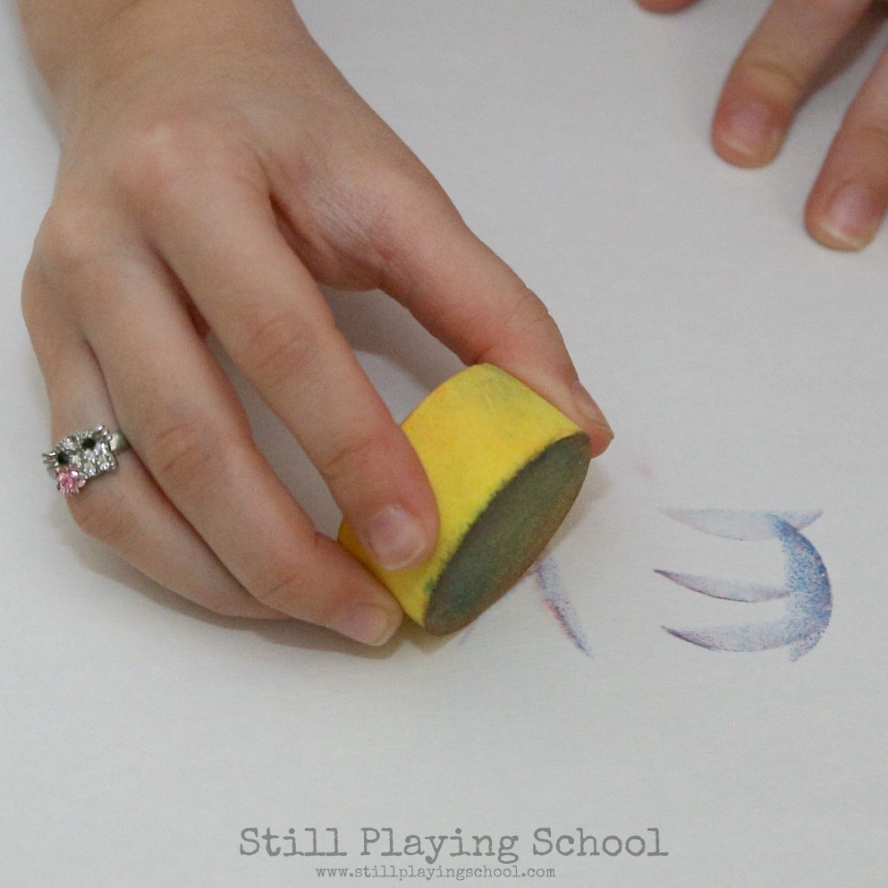 Stamping Shapes Process Art | Still Playing School
