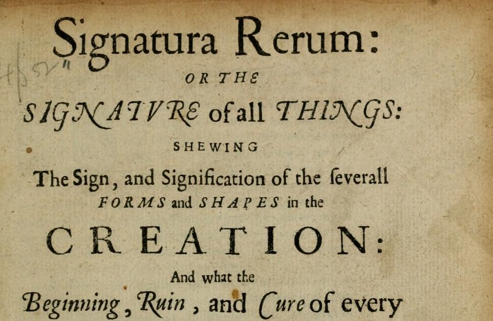 Doctrine of Signatures