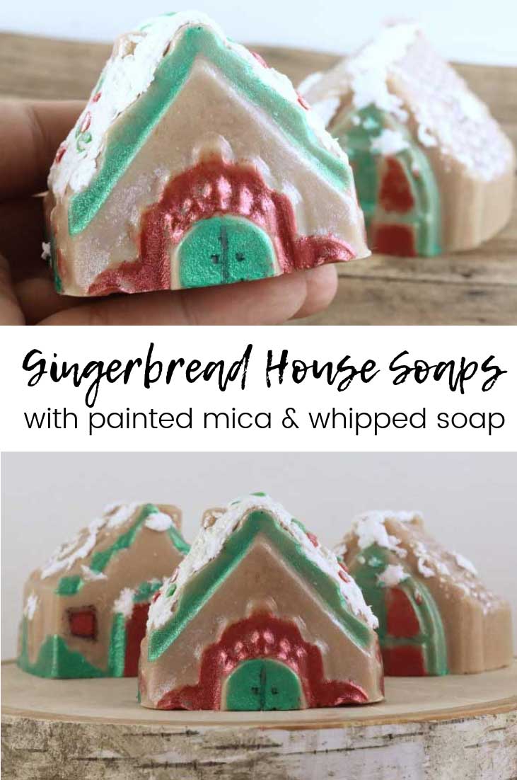 Gingerbread House Soaps Painted With Mica - Everything Pretty