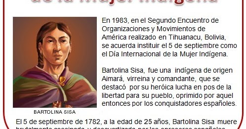 Mujeres Famosas: BARTOLINA SISA - BOLIVIA